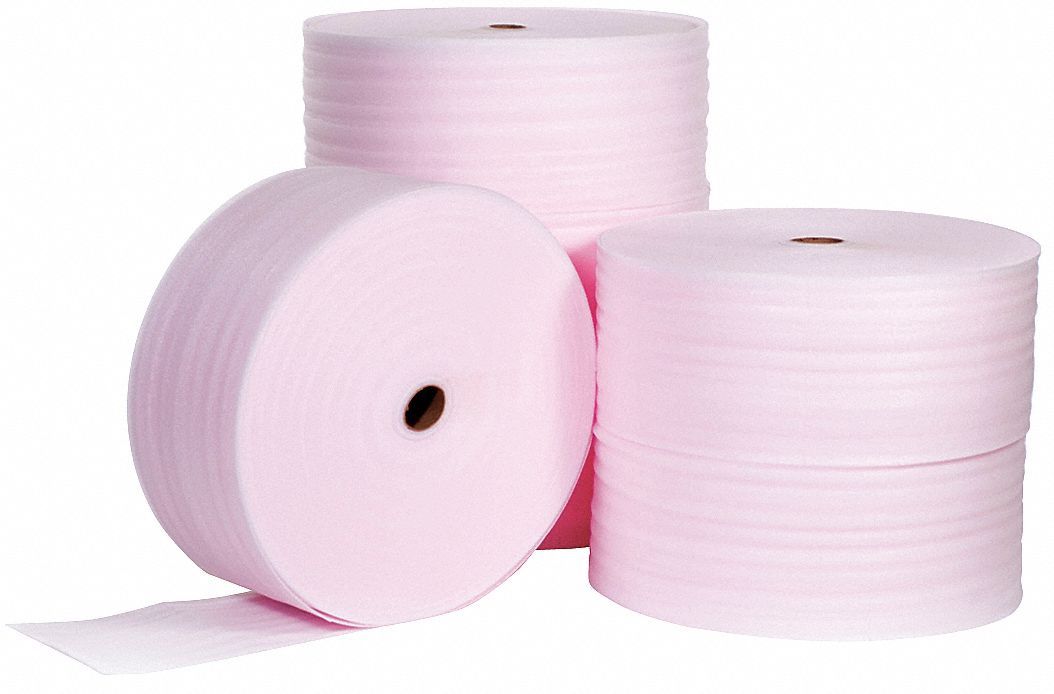 Foam Roll, Roll Width 18 in, Roll Length 500 ft, PK 12 - Grainger