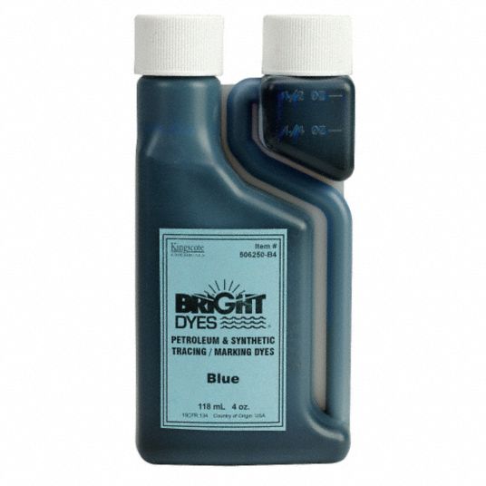 KINGSCOTE Dye Tracer Liquid: Blue, 4 oz Container Size, Water Tracing ...