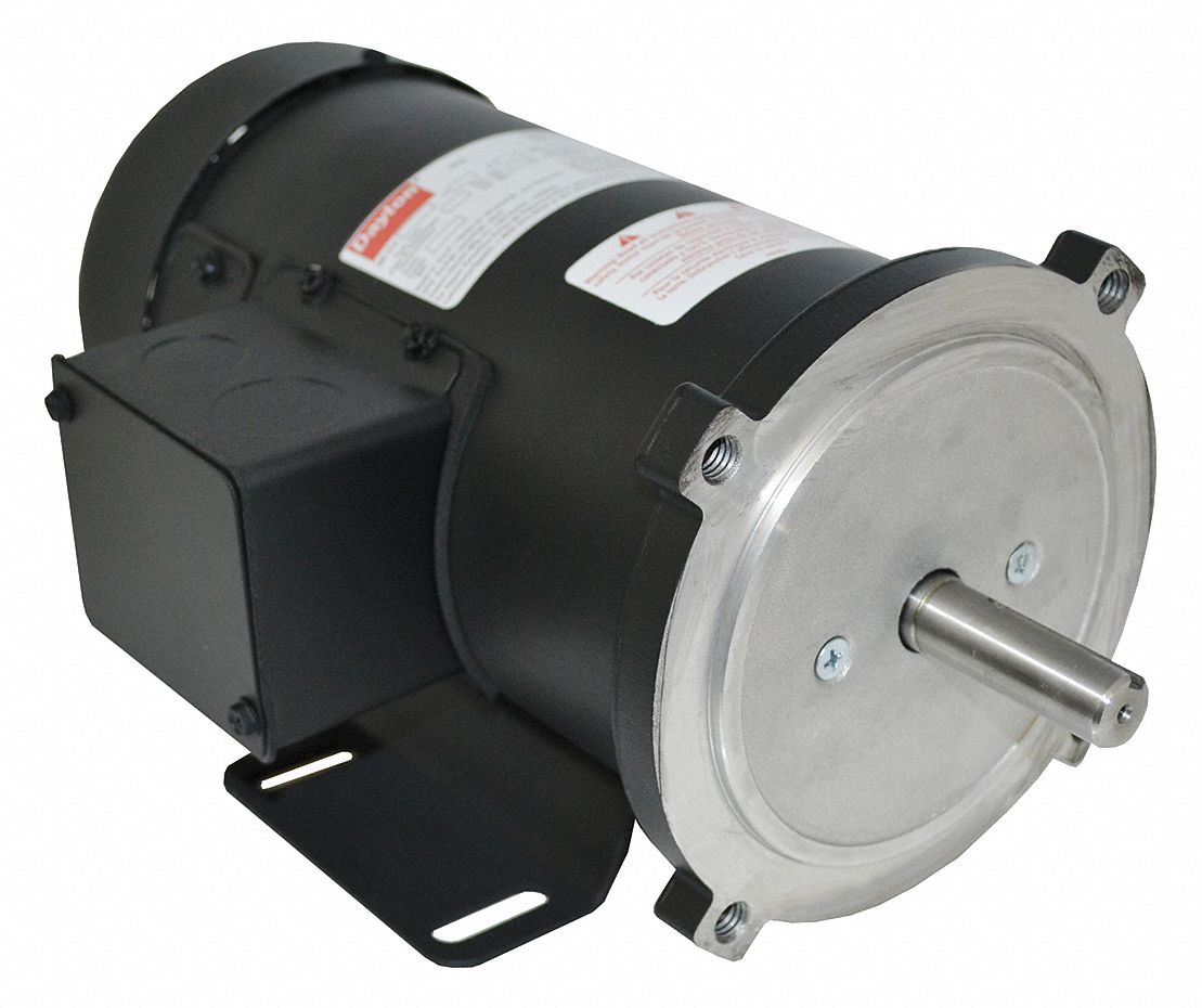 DC Motor, 1-1/2 HP, 56CZ Frame, Nameplate RPM 1750, Voltage 180V DC ...