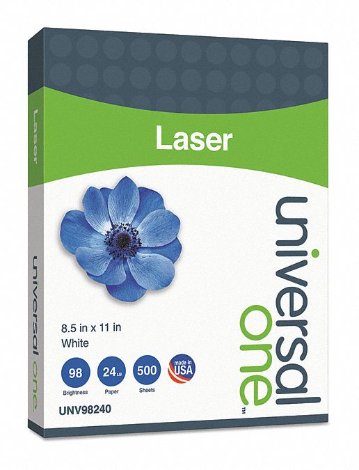 UNIVERSAL ONE, Letter Paper Size Name, 24 lb Paper Wt, Laser Paper ...