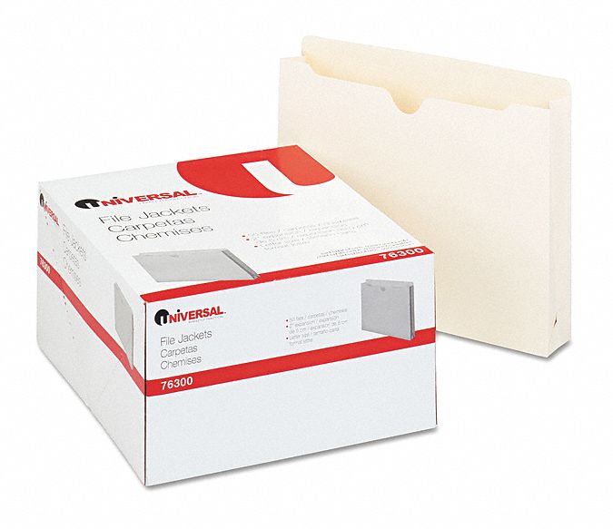 UNIVERSAL ONE, Manila, Manila, File Jacket - 45HC93|UNV76300 - Grainger