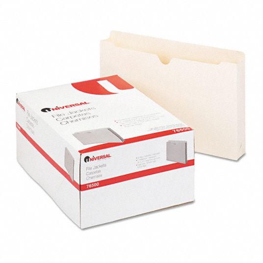 UNIVERSAL ONE, Manila, Manila, File Jacket - 45HC94|UNV76500 - Grainger