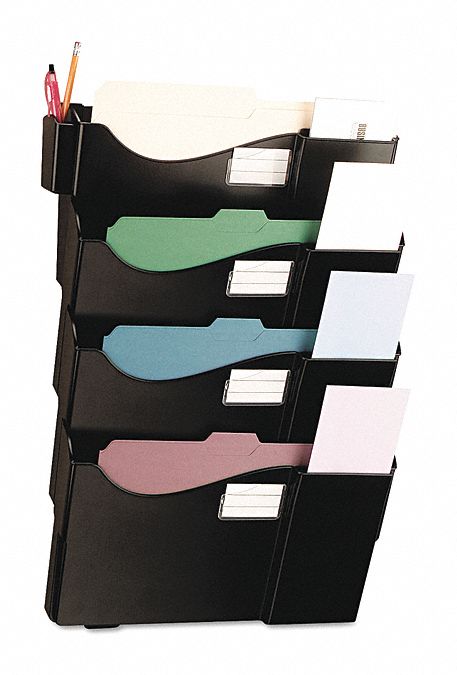 UNIVERSAL, 4 Compartments, Plastic, Wall File - 45HD93|UNV08137 - Grainger
