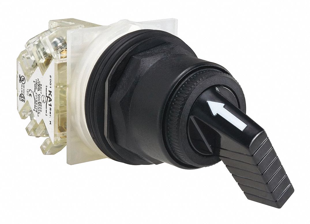 SCHNEIDER ELECTRIC, 30 mm Panel Mounting Size, 2 Positions, Selector ...