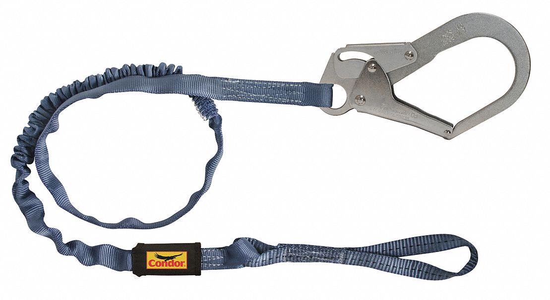 CONDOR, Tubular Webbing, Steel Rebar Hook, Shock-Absorbing Lanyard ...