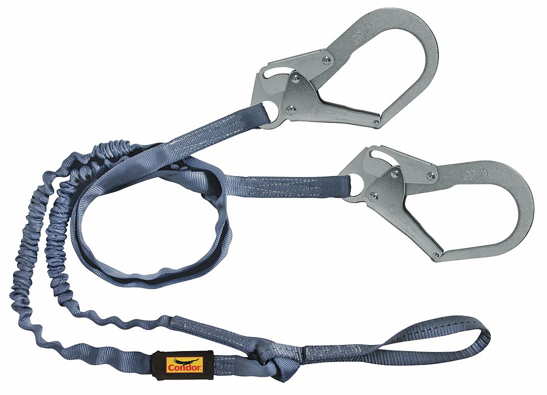 CONDOR, Tubular Webbing, Steel Rebar Hook, Shock-Absorbing Lanyard ...