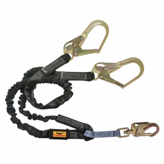CONDOR, Tubular Webbing, Steel Rebar Hook, Shock-Absorbing Lanyard ...