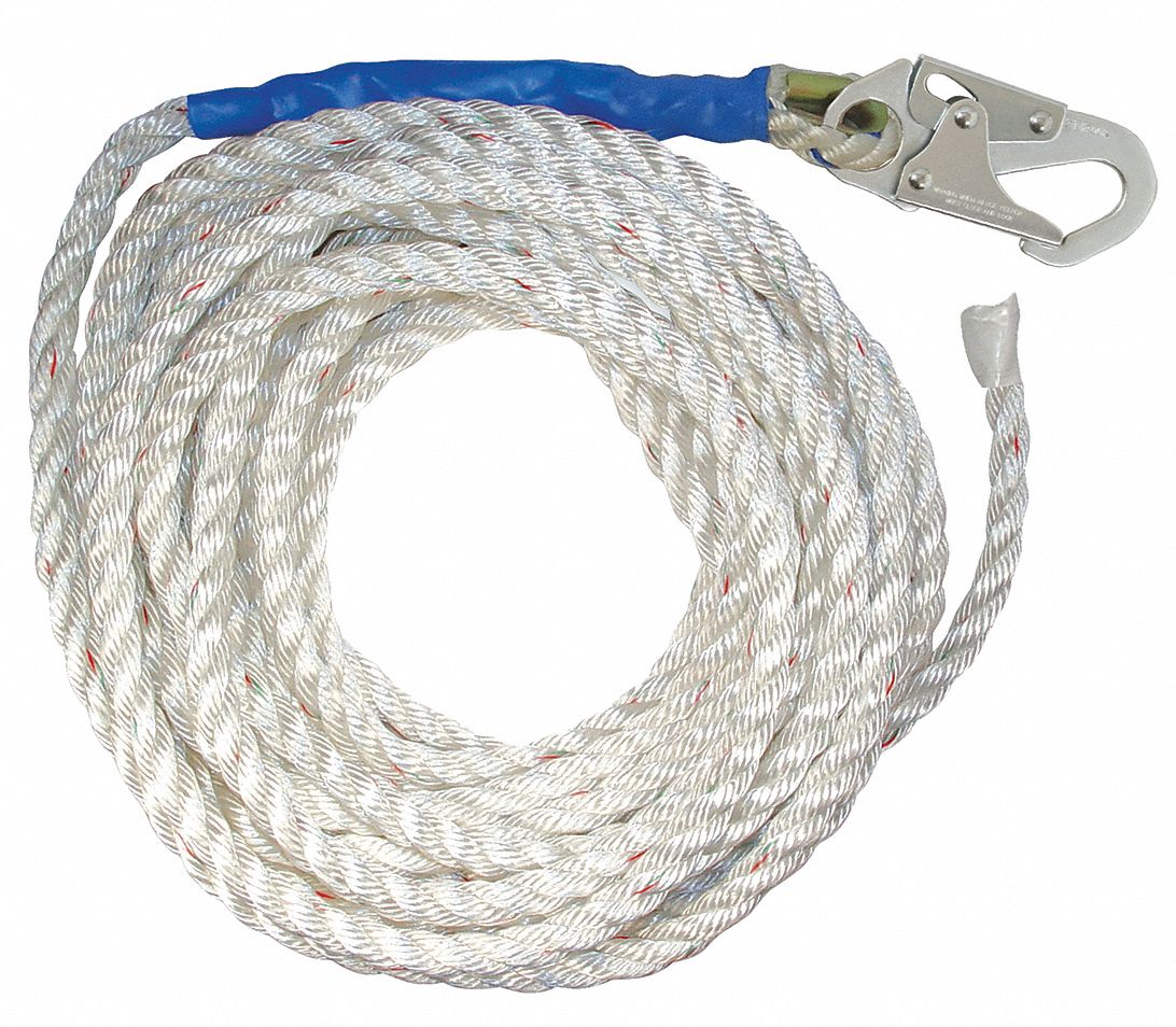 CONDOR, 50 ft Lifeline Lg, 310 lb Capacity, Vertical Lifeline - 45J301 ...