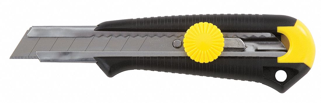 Snap-Off Utility Knife, 18mm, 6 7/8 in Overall Length, Number of Blades ...