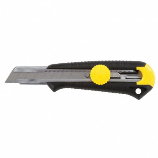 Snap-Off Utility Knife, 18mm, 6 7/8 in Overall Length, Number of Blades ...
