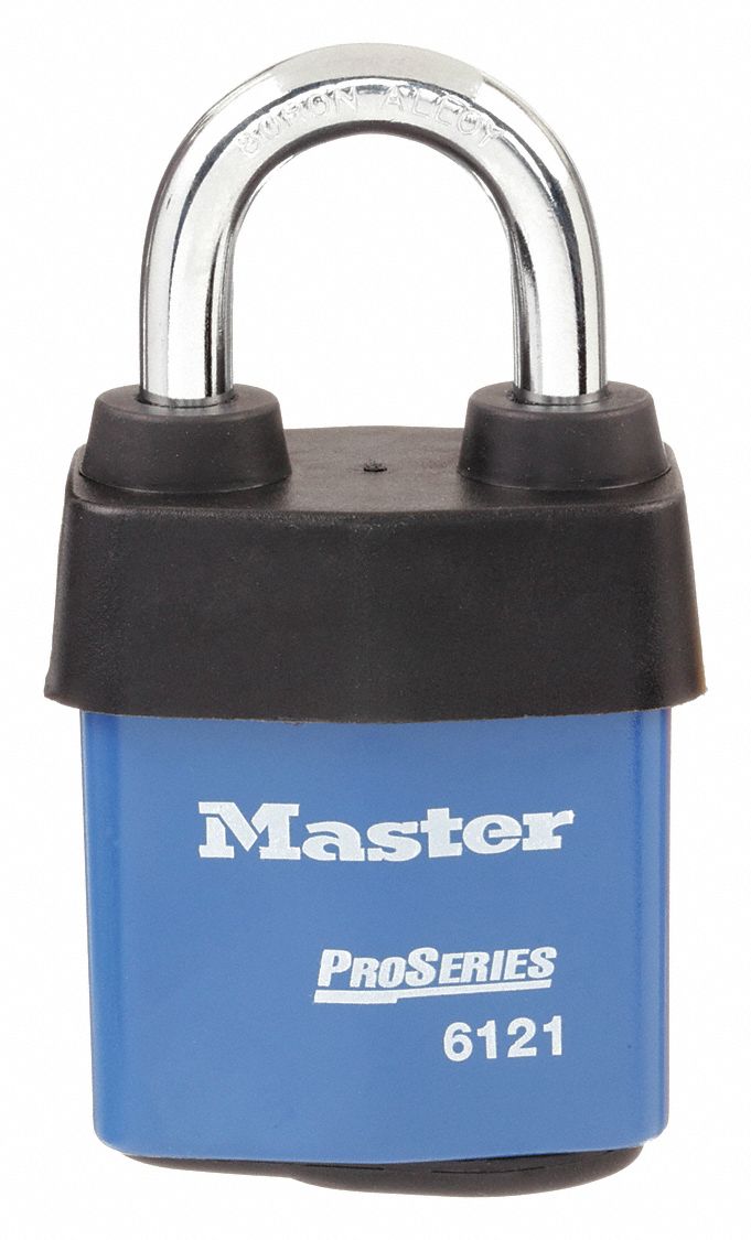 MASTER LOCK, Keyed Different, Steel, Lockout Padlock - 45JC83|6121BLU ...