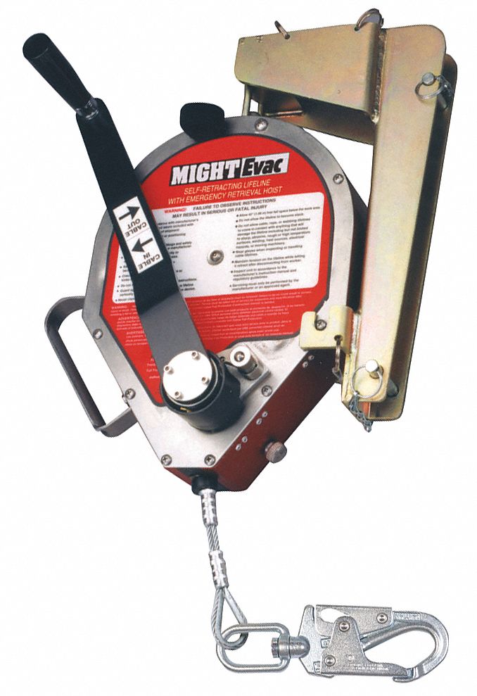 HONEYWELL MILLER, Steel Mounting Bracket Anchor, 100 ft Line, Self ...