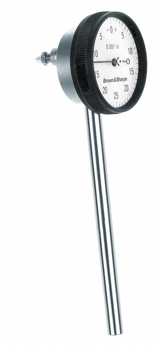 TESA BROWN & SHARPE, 0 in to 0.14 in, Inch, Back Plunger Dial Indicator ...