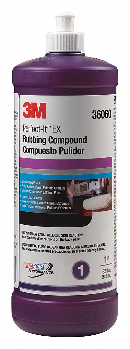 3M 3m 36060 3m Abrasive Rubbing Compound, Liquid, 32 oz, Plastic Bottle ...