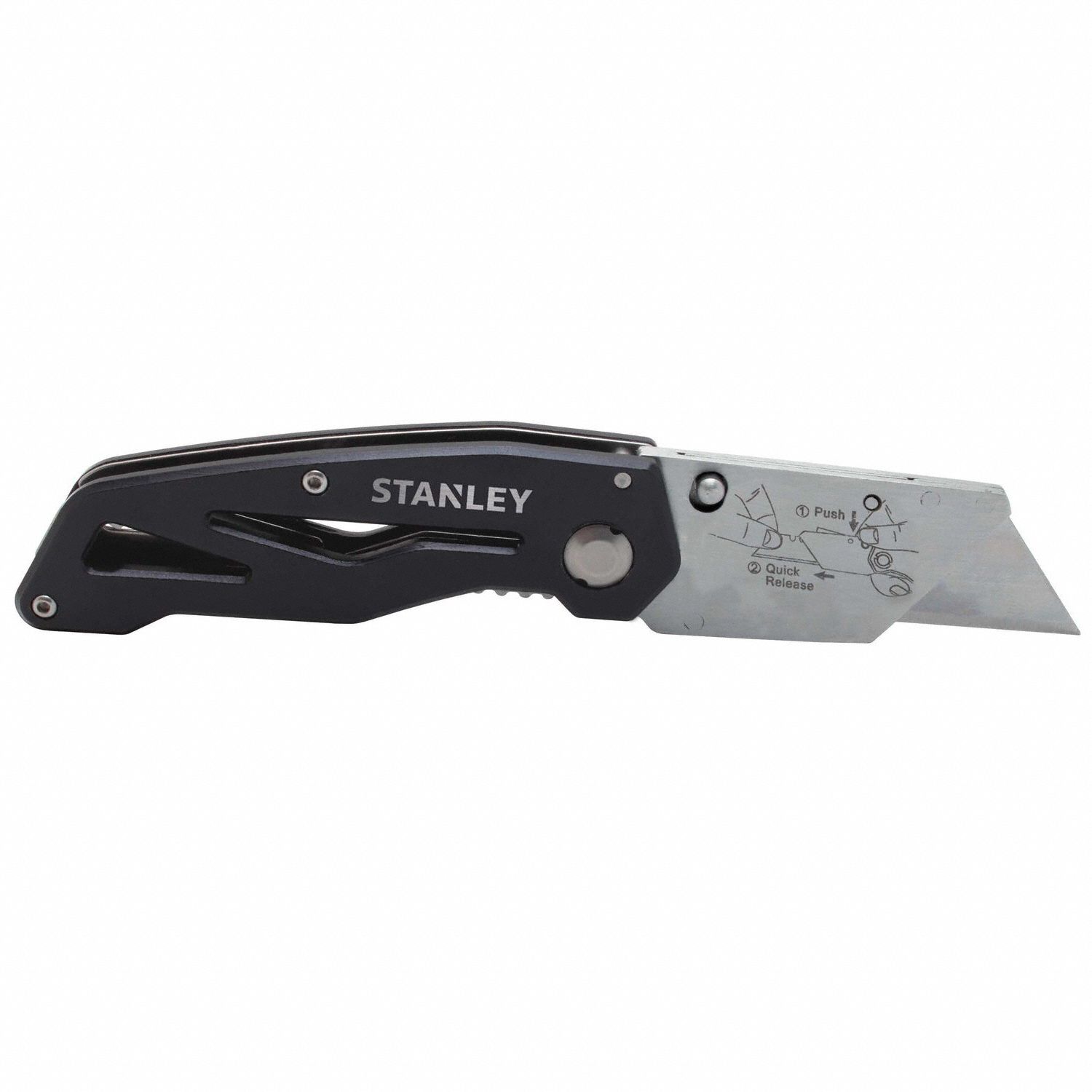 STANLEY, 3 1/4 in/5 3/4 in, Steel, Folding Utility Knife - 45JW98|10 ...