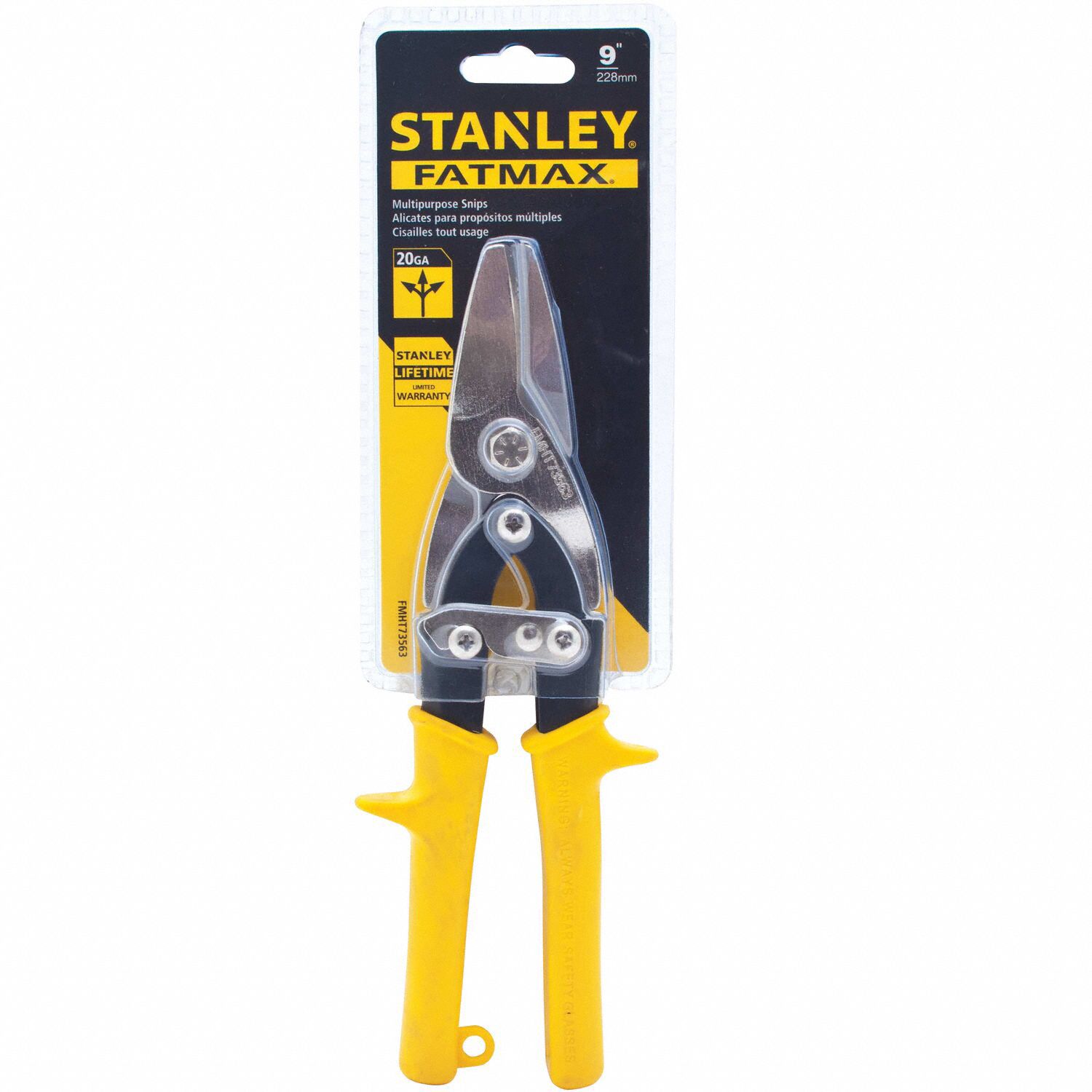 STANLEY All Purpose Snip: Left/Right/Straight, 9 in Overall Lg, 1 1/2 ...