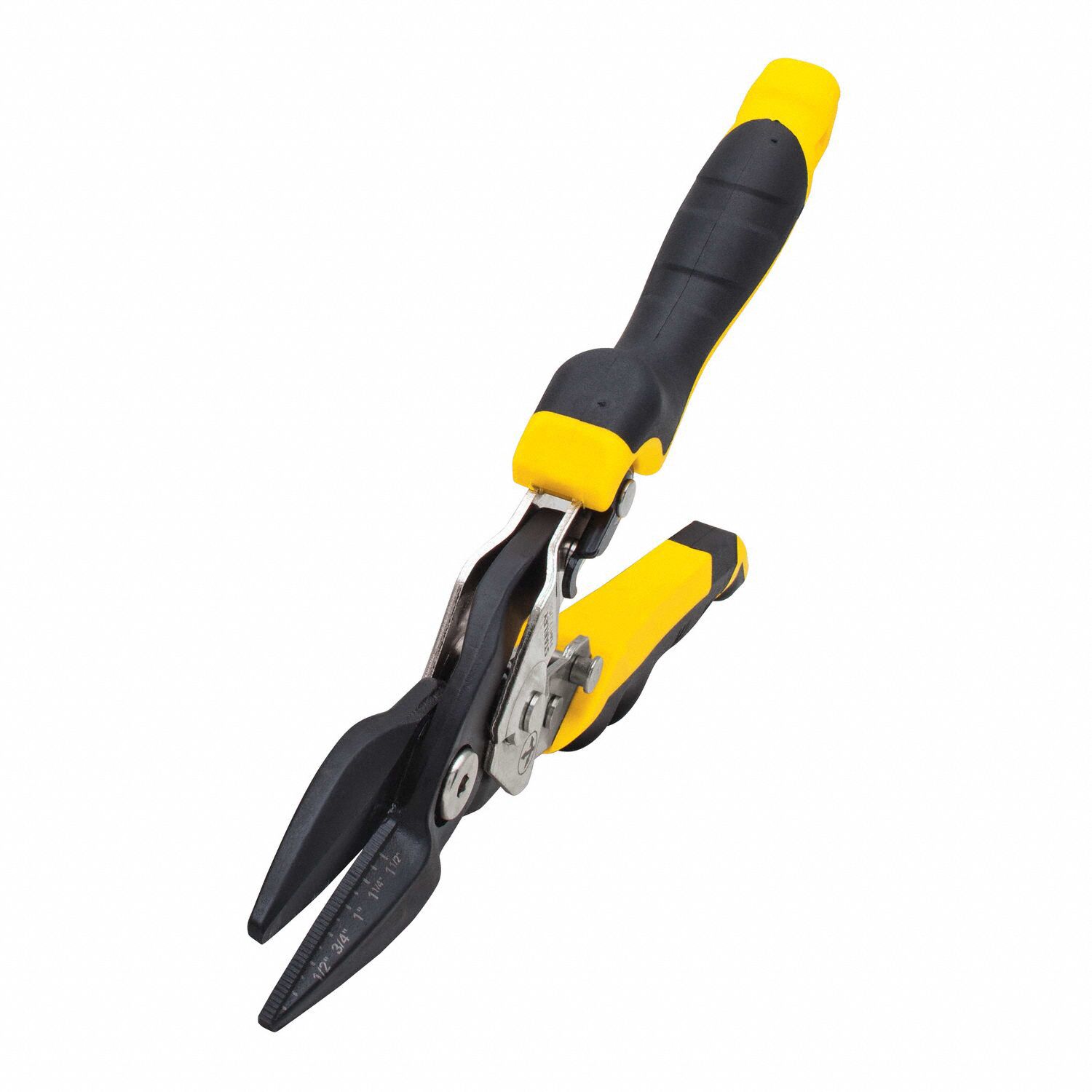 STANLEY Aviation Snip: Straight, 10 in Overall Lg, 1 1/4 in Cutting Lg ...