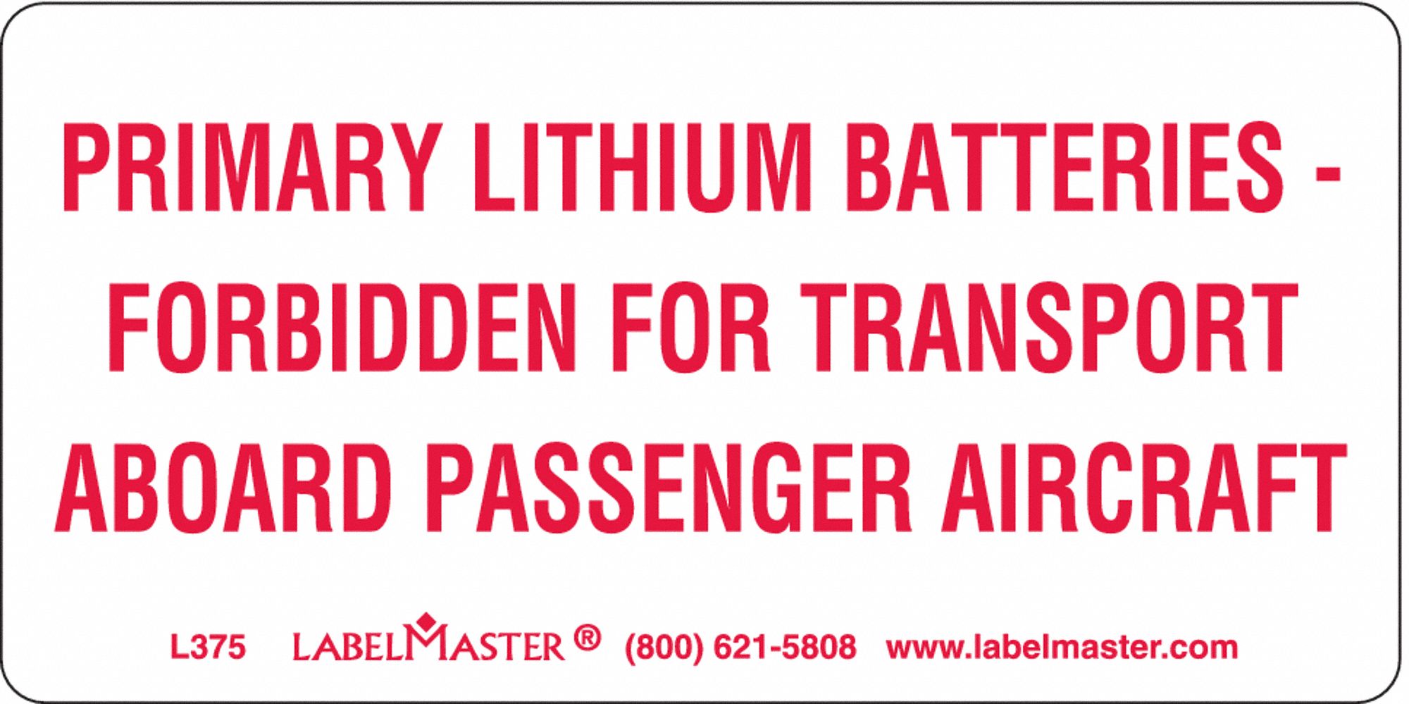 LABELMASTER, 4 in x 2 in, 4 in Label Wd, DOT Handling Label - 45JY08 ...