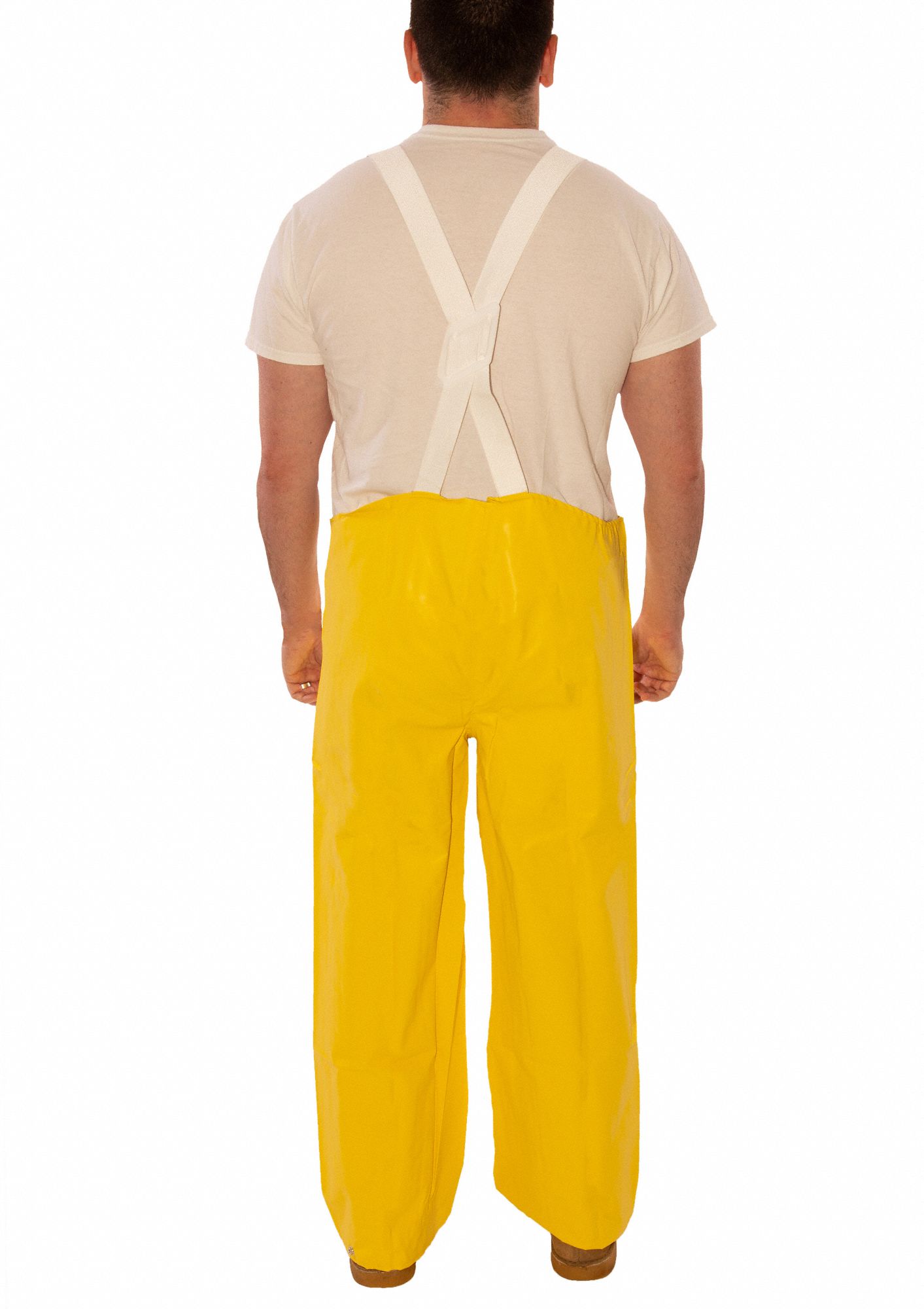 TINGLEY Flame-Resistant Rain Bib Overall: Neoprene, M, Yellow, 29 in ...
