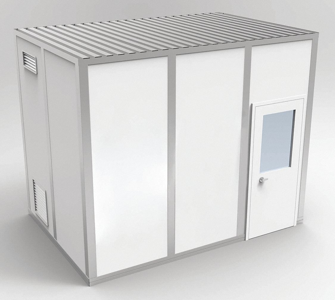 PORTA-FAB, 12 ft x 8 ft x 10 ft, 96 sq ft Int Area, Modular Cleanroom ...