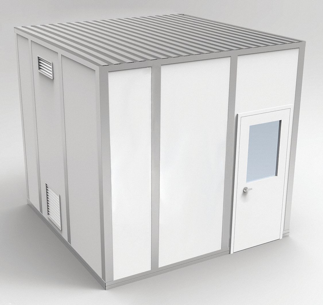 PORTA-FAB, 10 ft x 10 ft x 10 ft, 100 sq ft Int Area, Modular Cleanroom ...