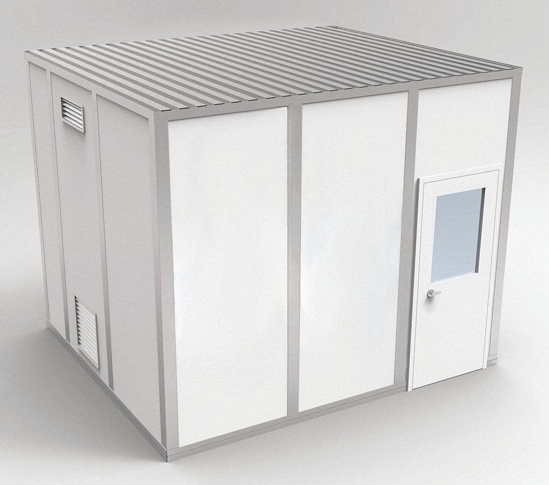 PORTA-FAB, 12 ft x 10 ft x 10 ft, 120 sq ft Int Area, Modular Cleanroom ...