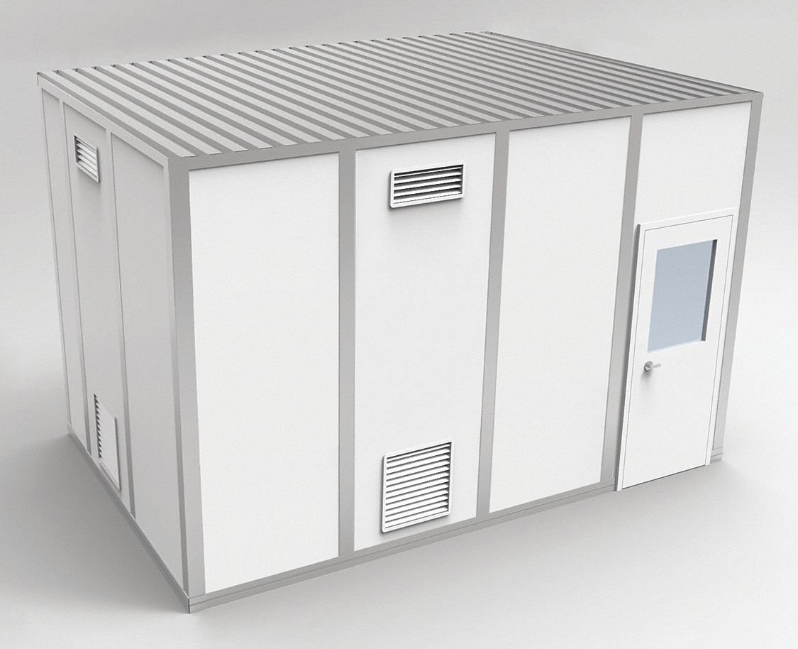 PORTA-FAB, 16 ft x 10 ft x 10 ft, 160 sq ft Int Area, Modular Cleanroom ...