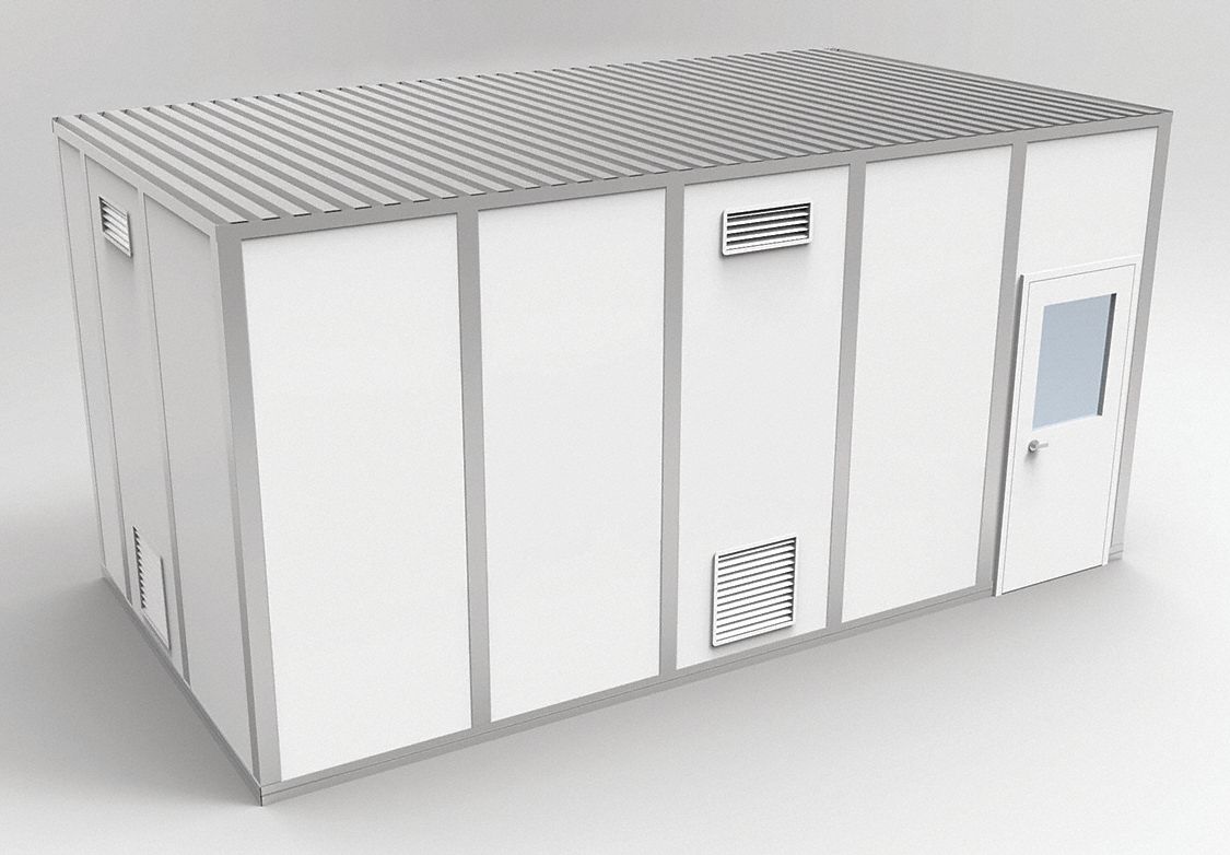 PORTA-FAB, 20 ft x 10 ft x 10 ft, 200 sq ft Int Area, Modular Cleanroom ...