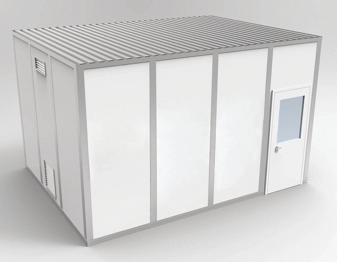 PORTA-FAB, 16 ft x 12 ft x 10 ft, 192 sq ft Int Area, Modular Cleanroom ...
