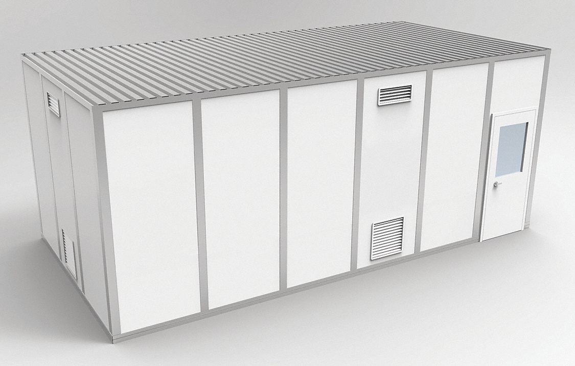 PORTA-FAB, 24 ft x 12 ft x 10 ft, 288 sq ft Int Area, Modular Cleanroom ...