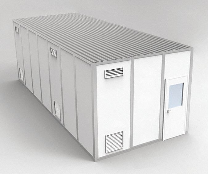 PORTA-FAB, 28 ft x 12 ft x 10 ft, 336 sq ft Int Area, Modular Cleanroom ...