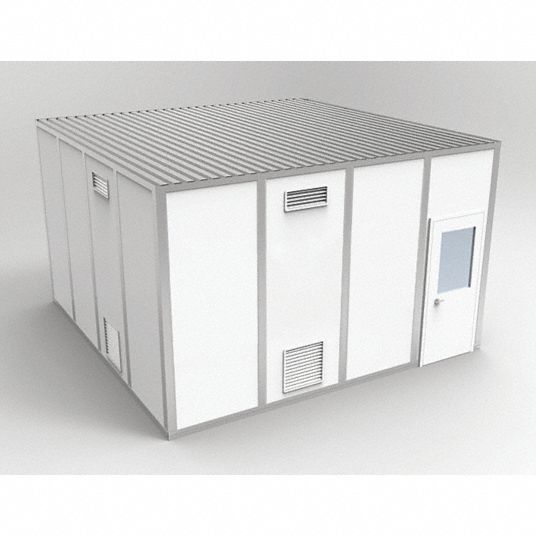 PORTA-FAB, 16 ft x 16 ft x 10 ft, 256 sq ft Int Area, Modular Cleanroom ...