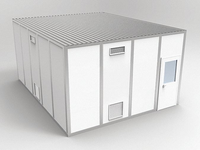 PORTA-FAB, 20 ft x 16 ft x 10 ft, 320 sq ft Int Area, Modular Cleanroom ...