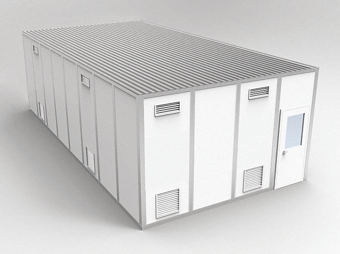 PORTA-FAB, 32 ft x 16 ft x 10 ft, 512 sq ft Int Area, Modular Cleanroom ...