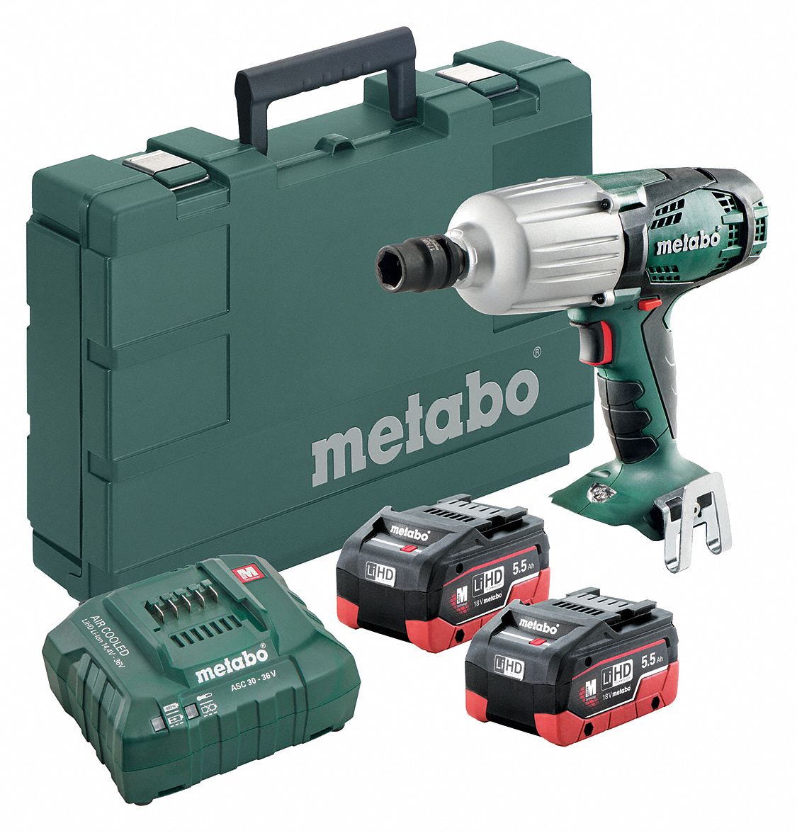 METABO Cordless, Impact Wrench, 18V DC, 665 ft-lb Breakaway Torque ...