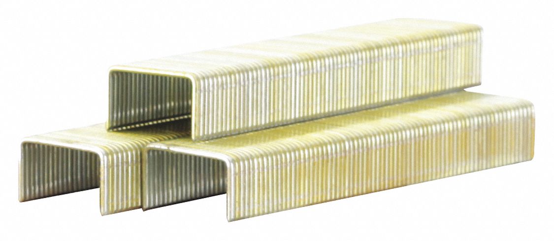 Staples, Staples, 16 ga Gauge, 1 1/2 in Length, Steel, Specification ...