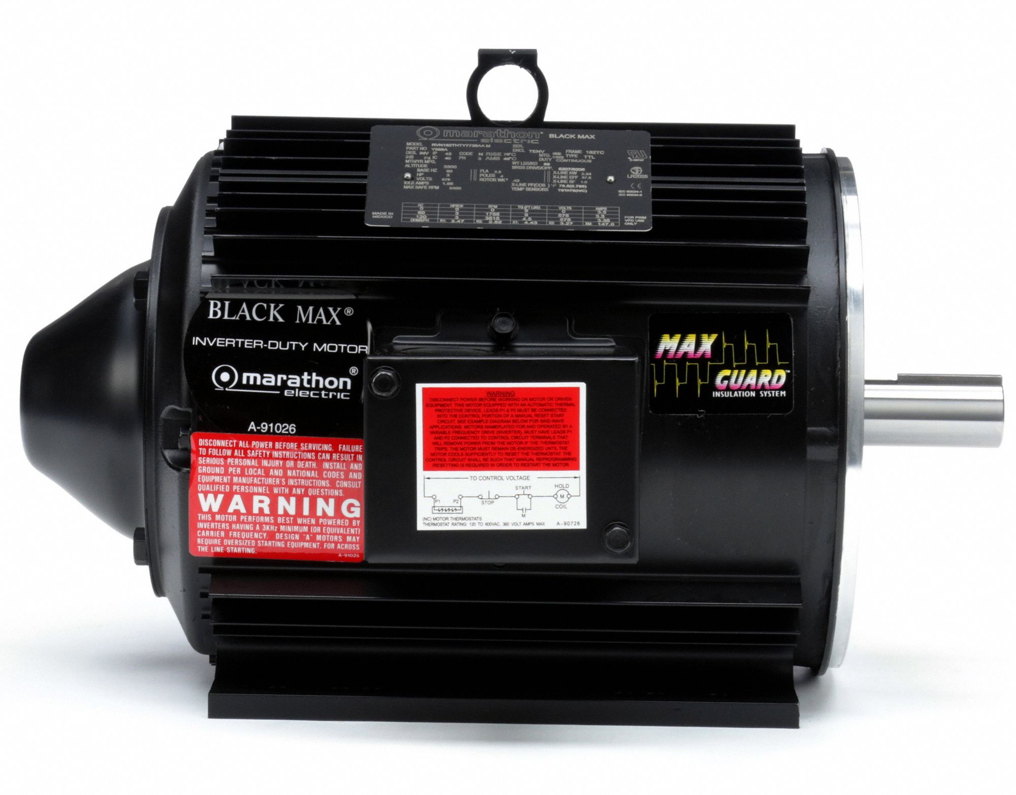 MARATHON MOTORS Vector Motor: Totally Enclosed Nonventilated, Rigid ...