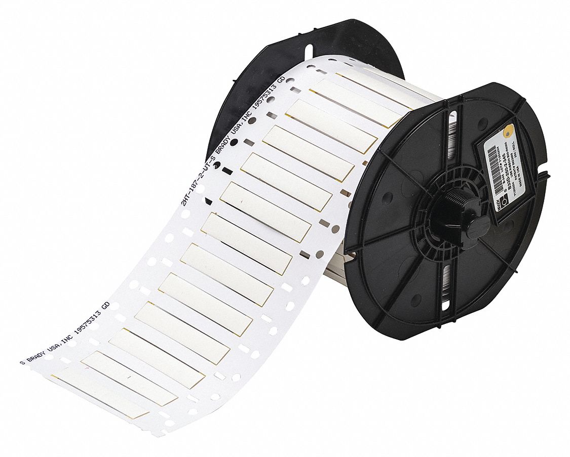 3/16 in x 2 in, Polyolefin, Sleeve Label - 45KK16|B33-187-2-342 - Grainger