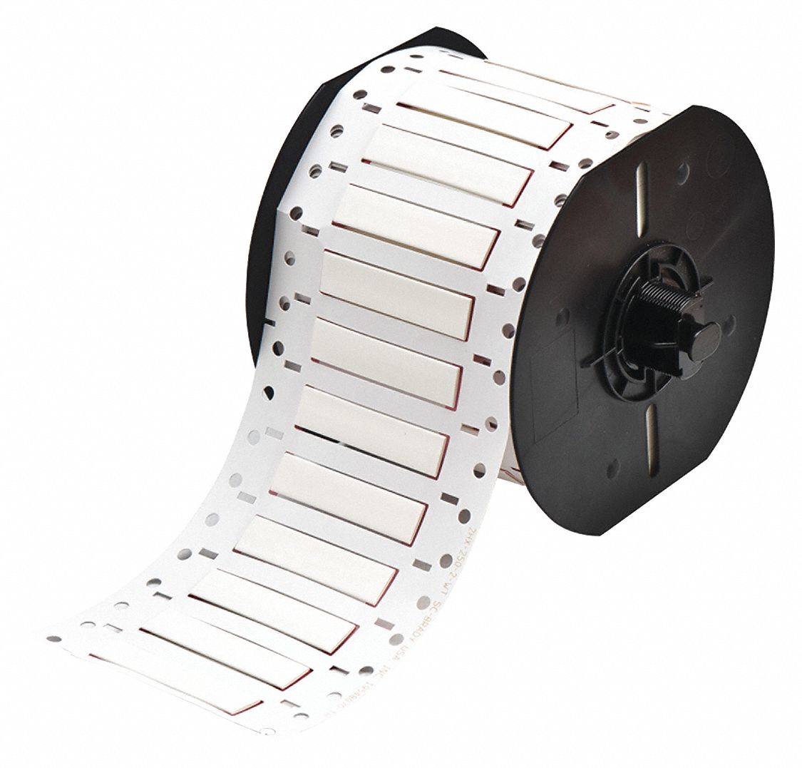 1/4 in x 2 in, Polyolefin, Precut Label Roll - 45KK57|B33D-250-2-7642 ...