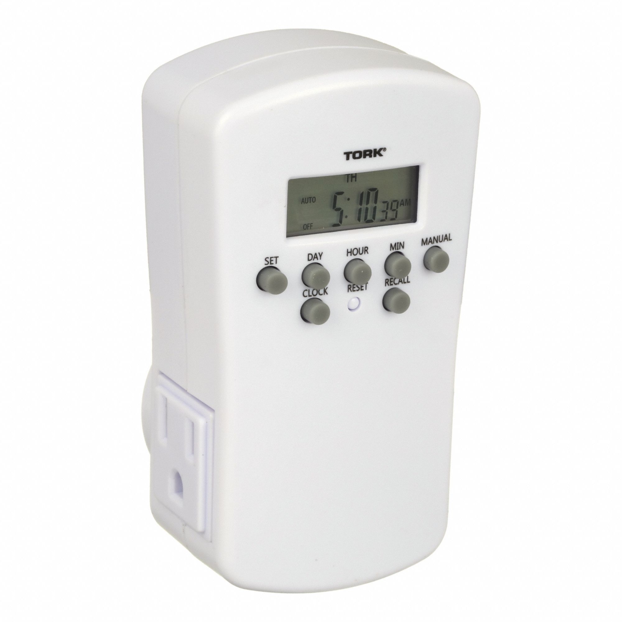 TORK, Digital, Indoor, Plug-In Timer - 45KM66|455E - Grainger