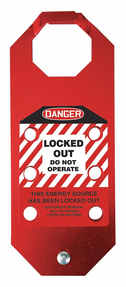 STOPOUT Lockout Hasp, Scissor-Action Lockout Hasp Style, Aluminum ...