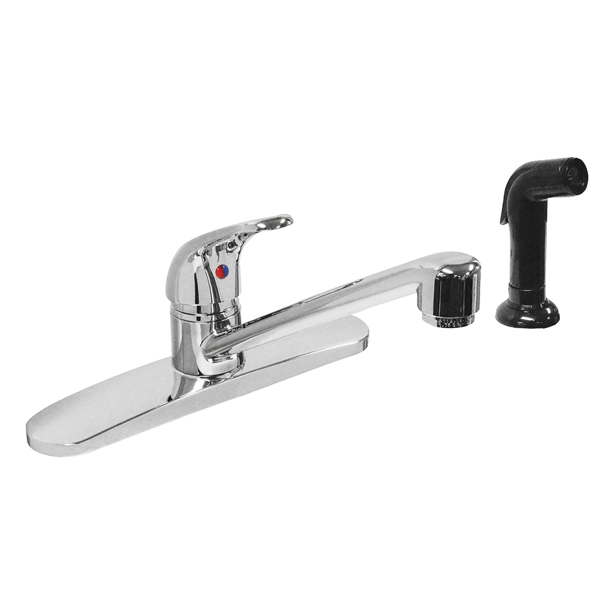 DOMINION FAUCETS, Silver, Cast Brass, Low Arc Kitchen Faucet - 45L020 ...