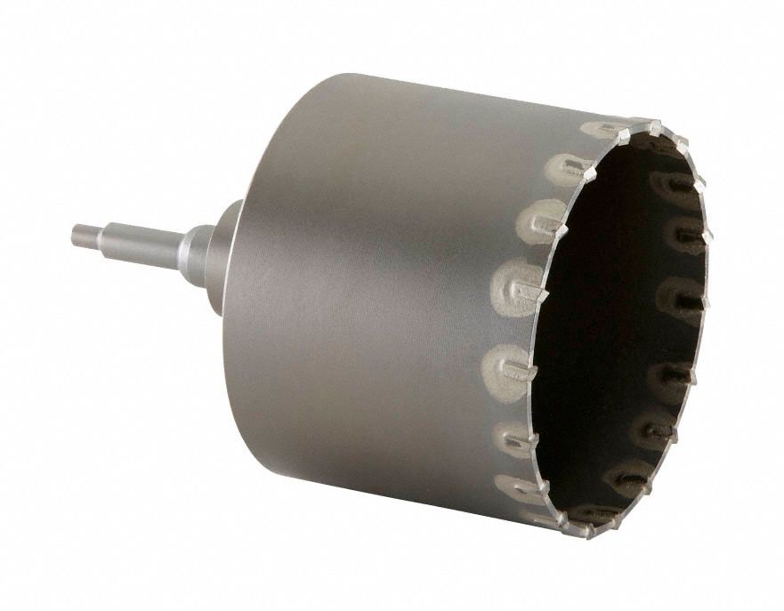 MILWAUKEE, SDS Plus Shank, 3 1/2 in Core Dia, Core Center Bit - 45L411 ...