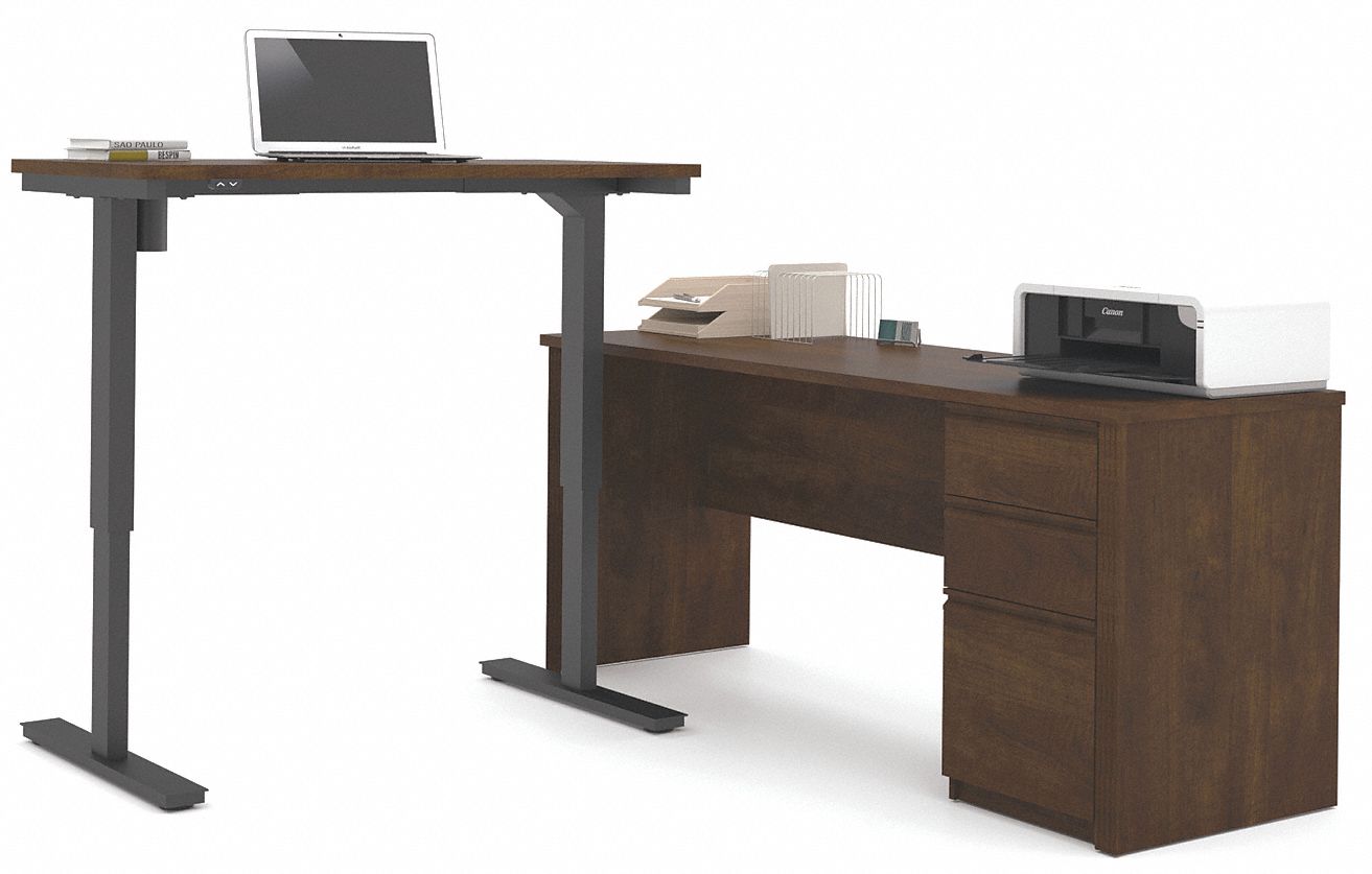 Electric Adjustable Table,Chocolate - Grainger