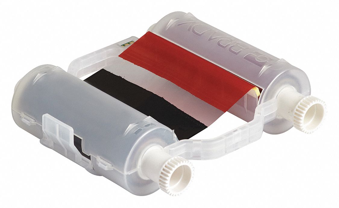 4 5/16 in x 200 ft, Black/Red, Label Printer Ribbon Cartridge - 45LT32 ...