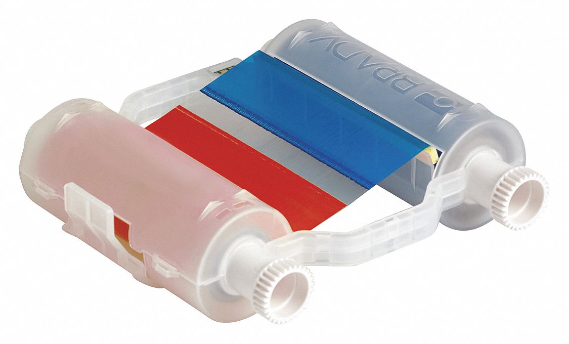 4 5/16 in x 200 ft, Blue/Red, Label Printer Ribbon Cartridge - 45LT40 ...