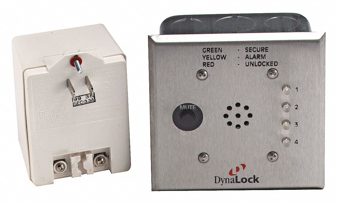 DYNALOCK, Gray, Gray – Stainless Steel, Exit Push Button - 45LX58|6350 - Grainger
