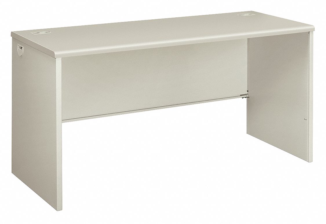 Office Desk Shell,60 in. W,Light Gray - Grainger