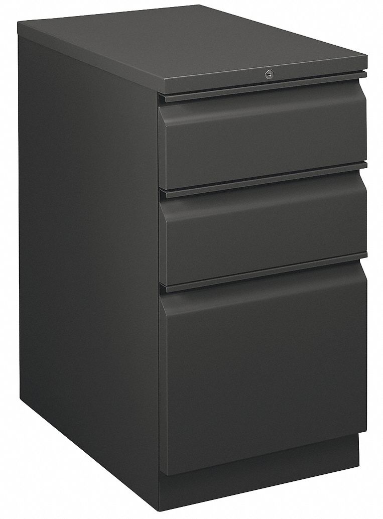 15 in, 22 57/64 in, 28 in, File Cabinet, Black - Grainger