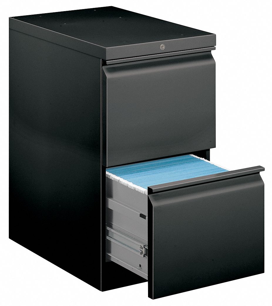 15 in, 22 57/64 in, 28 in, File Cabinet, Black - Grainger